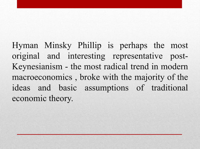 Hyman PHILIP MINSKY | PPT