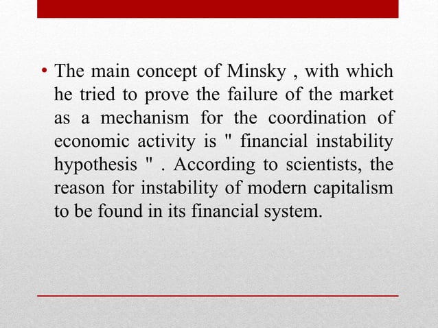 Hyman PHILIP MINSKY | PPT
