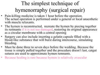 Hymenorrhaphy | PPT