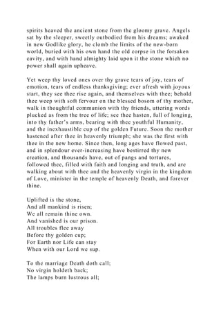 Hymns To The Nightnovalis (1772 – 1801) Was A Poet, Mystic, An.docx