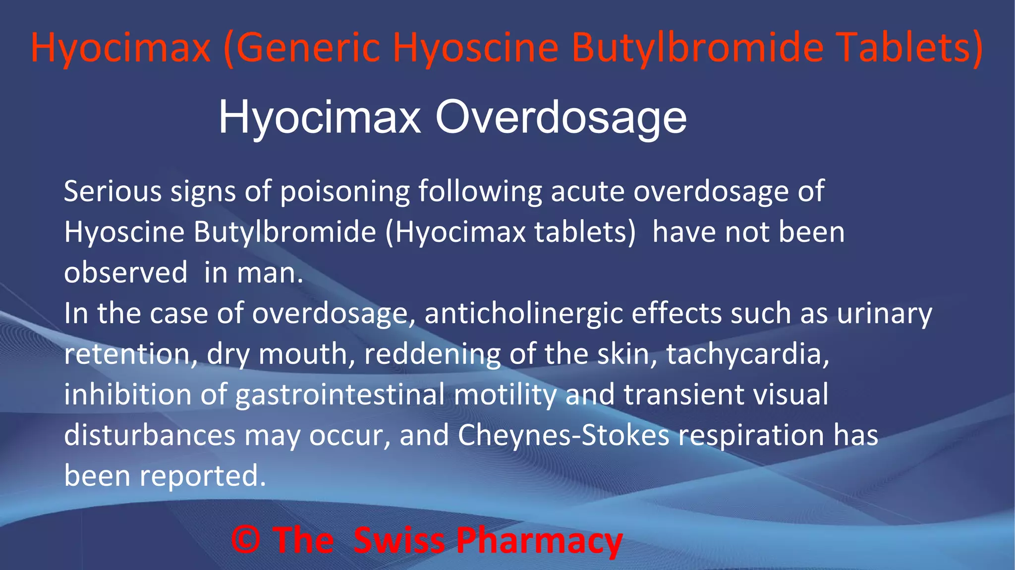 Hyocimax (Generic Hyoscine Butylbromide Tablets) | PDF