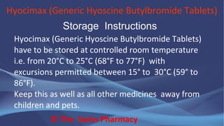 Hyocimax (Generic Hyoscine Butylbromide Tablets) | PDF