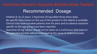 Hyocimax (Generic Hyoscine Butylbromide Tablets) | PDF
