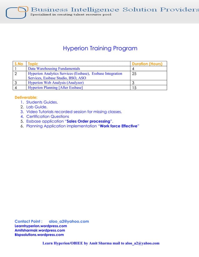 Hyp01 essbase+planning | PDF