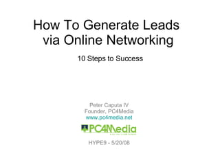 Lead Generation from Online Networking | PPT