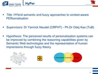 HYbrid semantic and fuzzy approaches to context-aware PERsonalisation | PPT