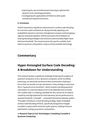 Hyper-Entangled Surface Code Decoding via Dynamic Error Rescaling in Transmon Qubit ...