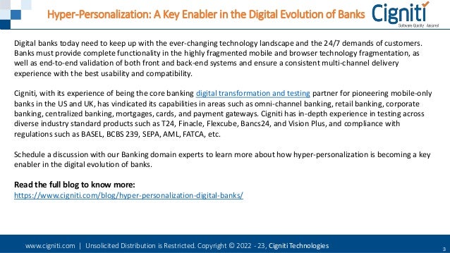Hyper personalization a key enabler in the digital evolution of banks | PPTX