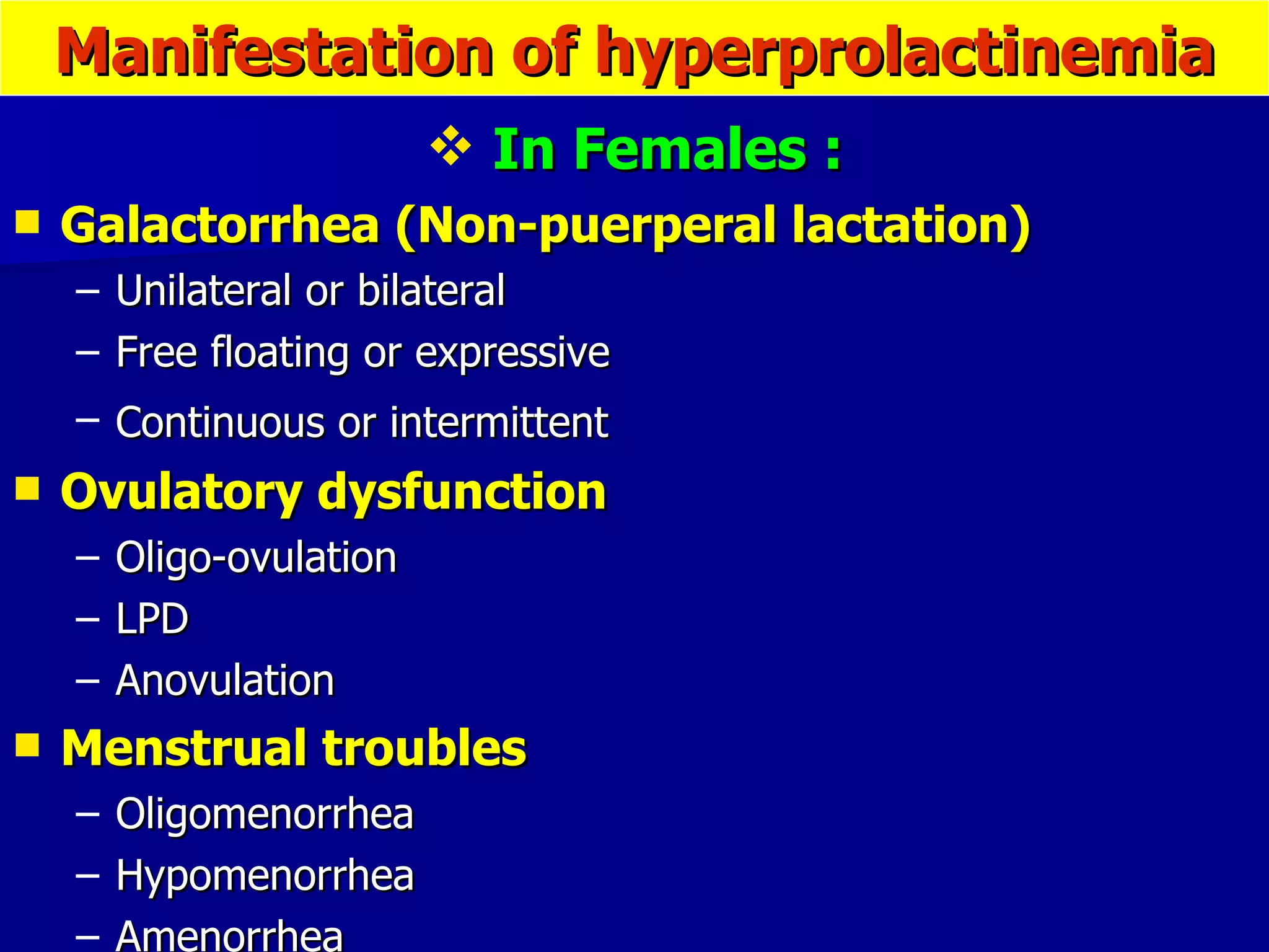 hyper prolactinemia | PPT
