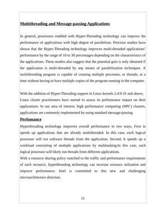 Hyper threading technology | PDF | Operating Systems | Computer Software and Applications