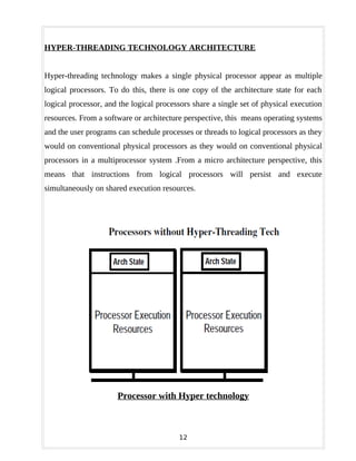 Hyper threading technology | PDF | Operating Systems | Computer Software and Applications