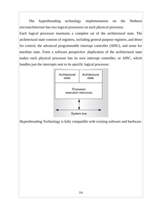 Hyper threading technology | PDF | Operating Systems | Computer Software and Applications