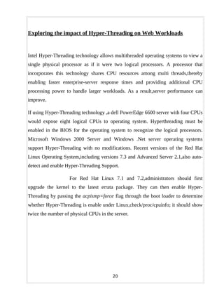 Hyper threading technology | PDF | Operating Systems | Computer Software and Applications