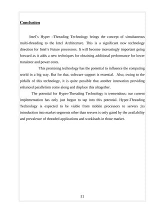 Hyper threading technology | PDF | Operating Systems | Computer ...