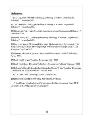 Hyper threading technology | PDF | Operating Systems | Computer Software and Applications