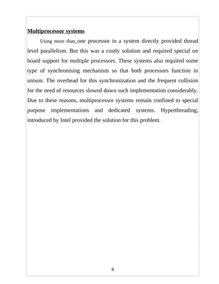 Hyper threading technology | PDF | Operating Systems | Computer Software and Applications