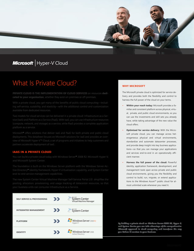 Hyper v private-cloud-datasheet-final | PDF | Cloud Computing | Internet