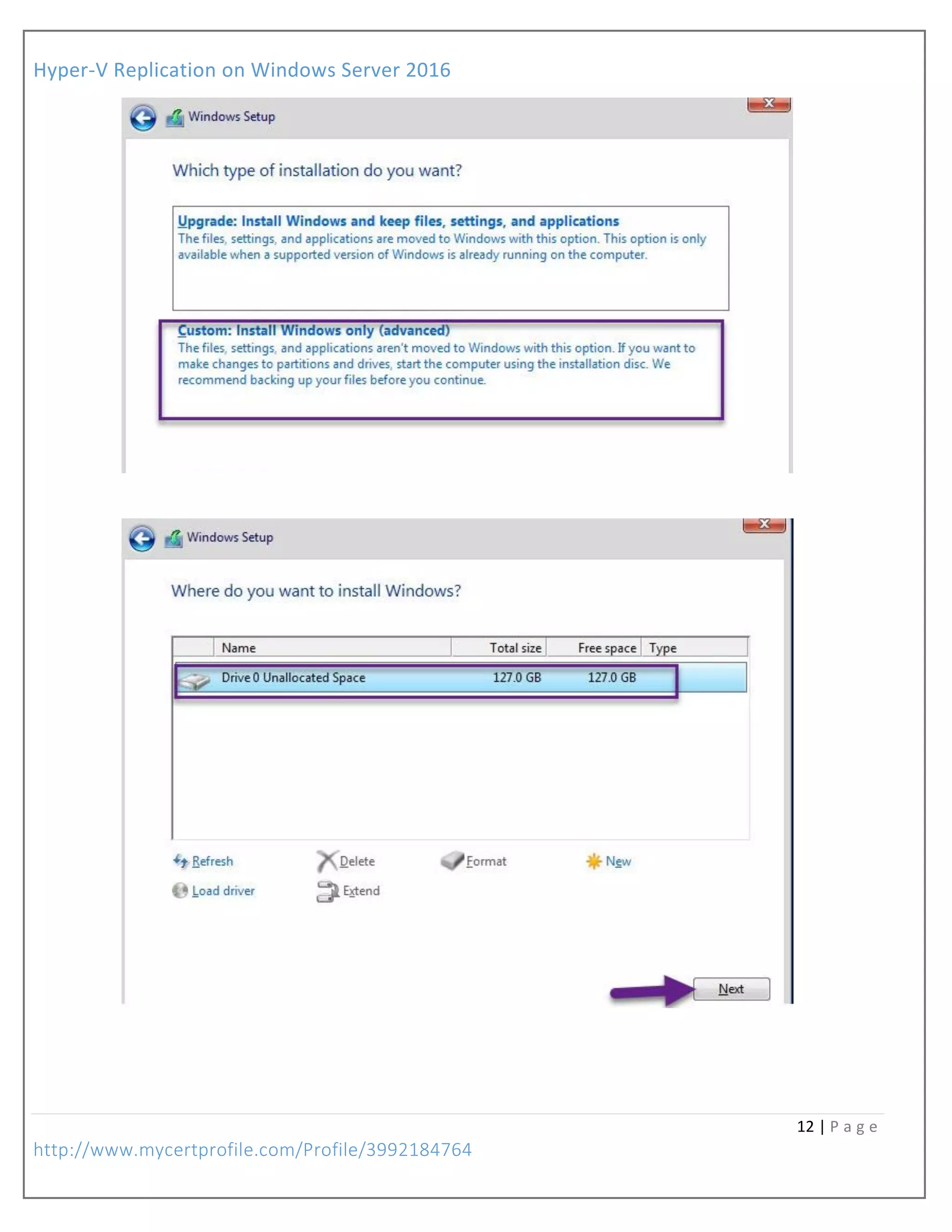 Hyper v replication on windows server 2016 step by step | PDF