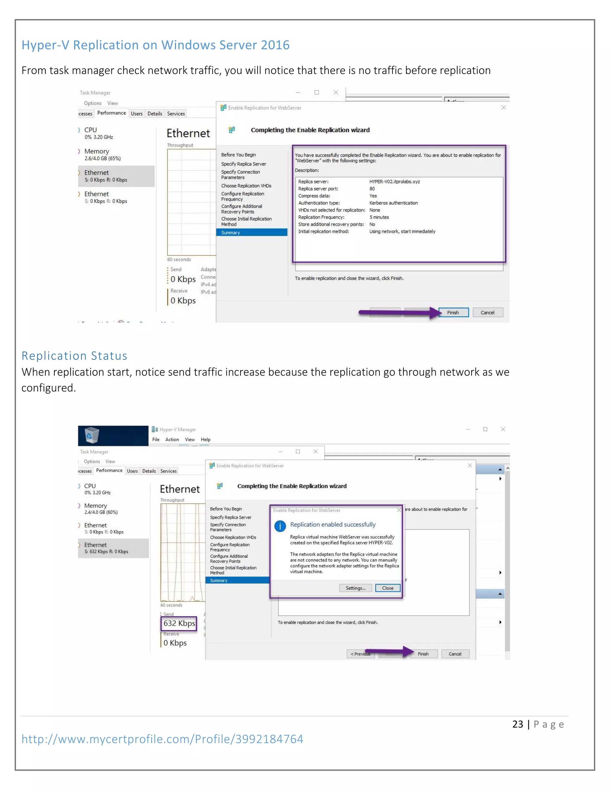 Hyper v replication on windows server 2016 step by step | PDF