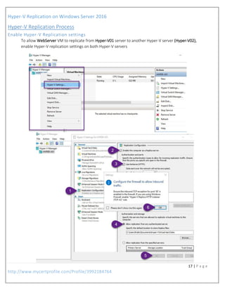Hyper v replication on windows server 2016 step by step | PDF