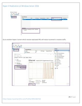 Hyper v replication on windows server 2016 step by step | PDF