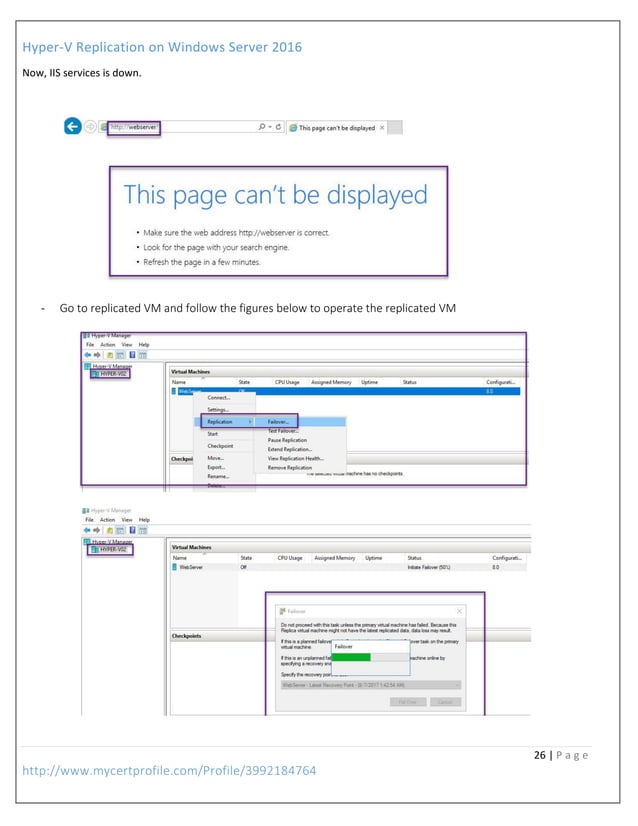 Hyper v replication on windows server 2016 step by step | PDF ...