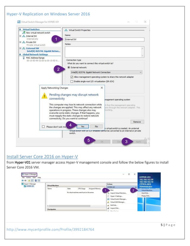 Hyper v replication on windows server 2016 step by step | PDF ...