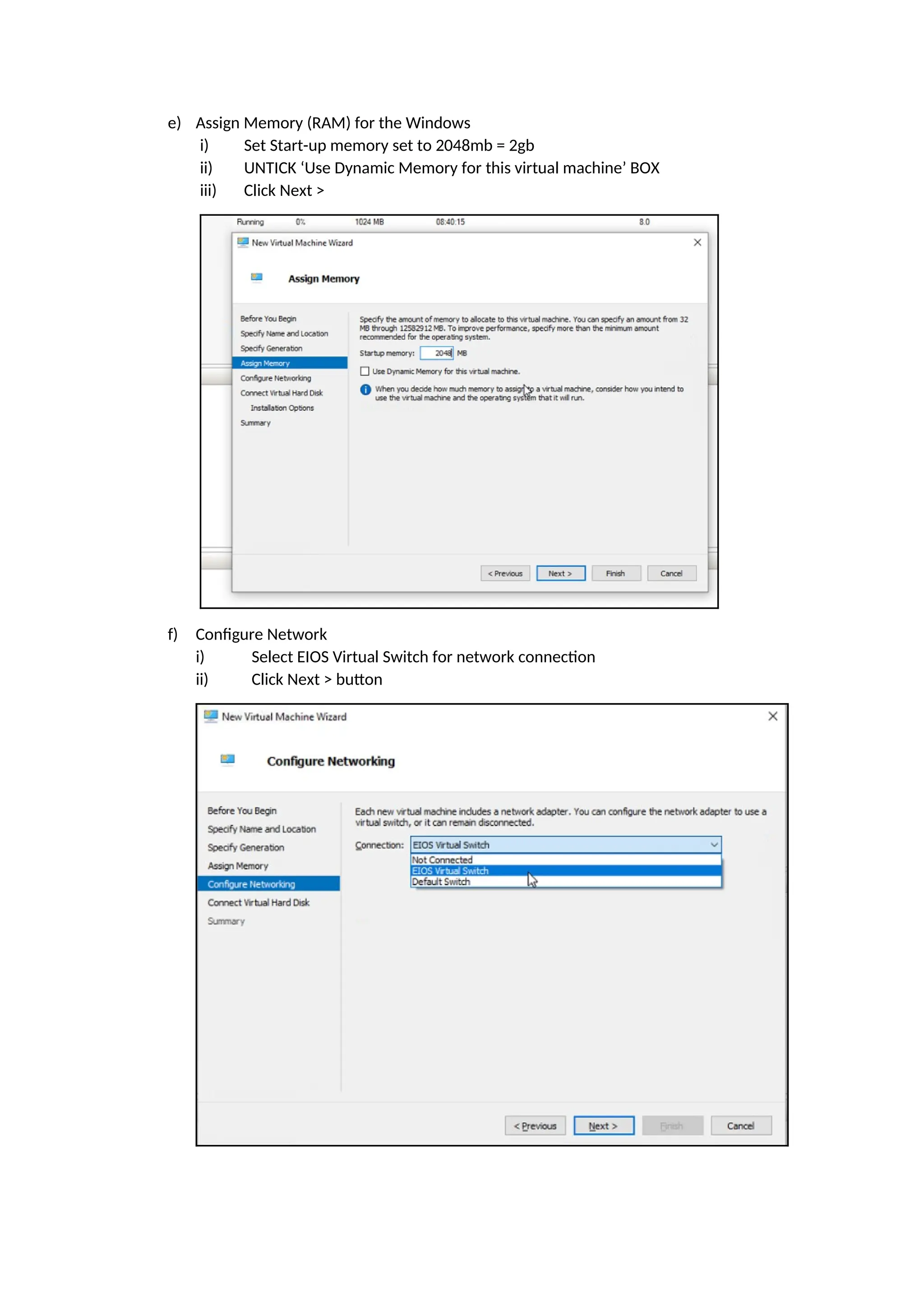 HYPER-V WIN 7 SETUP with step by step instructions | DOCX