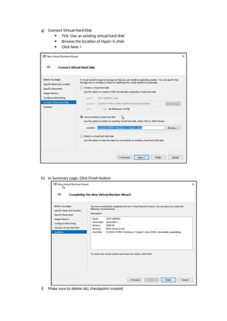 HYPER-V WIN 7 SETUP with step by step instructions | DOCX