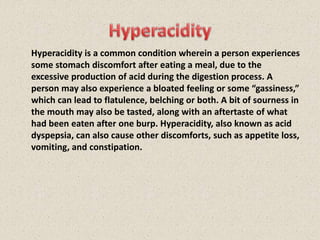 Hyperacidity | PPTX