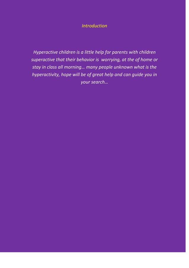 Hyperactive children magazine | DOCX | Brain and Nervous System ...