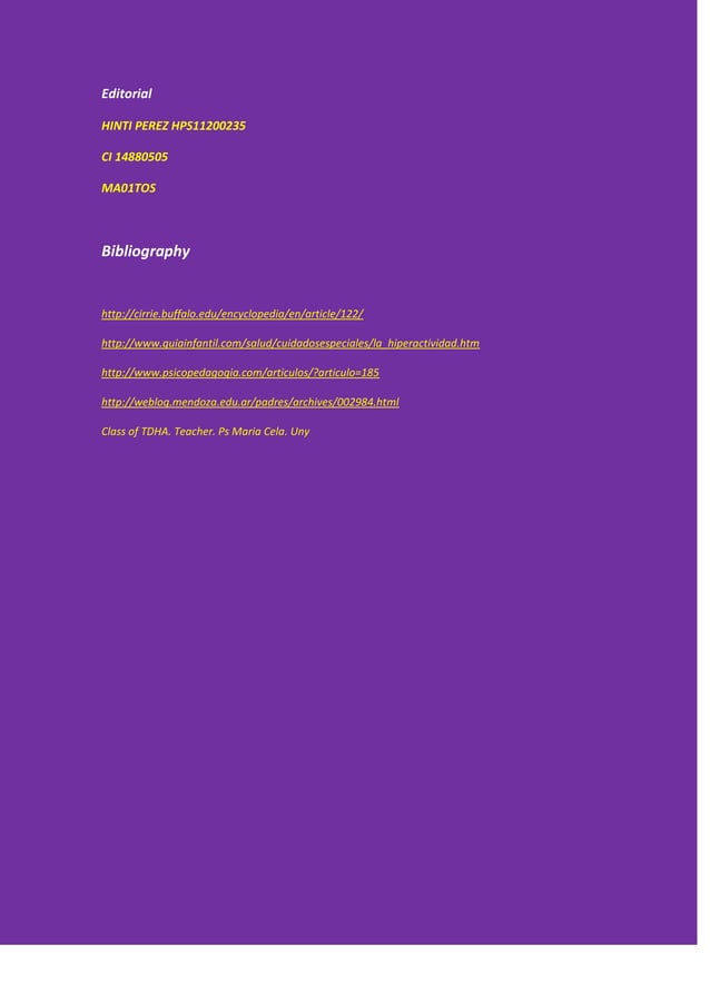 Hyperactive children magazine | DOCX | Brain and Nervous System ...