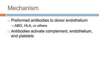Hyperacute Rejection of Renal Transplants | PPTX
