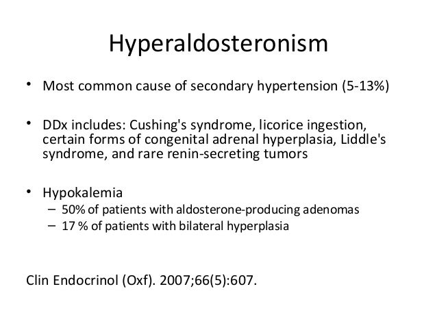Hyperaldosteronism 3 26-14