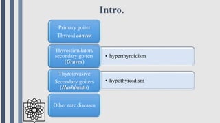 Hyperthyroidism and Hypothyroidism ( thyroid diseases) management in dental office | PPTX