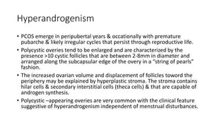 Hyperandrogenism & hyperinsulinemia in PCOS | PPTX