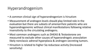 Hyperandrogenism & hyperinsulinemia in PCOS | PPTX