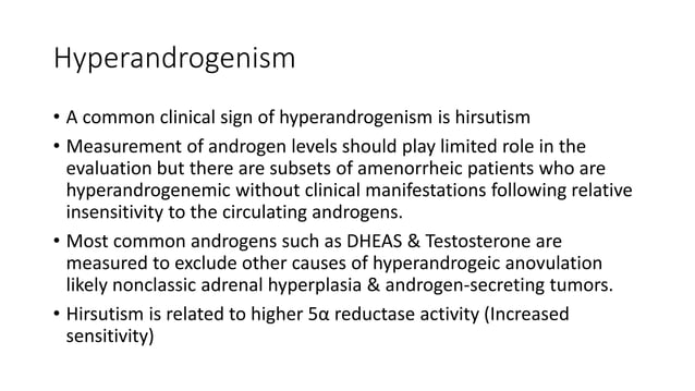 Hyperandrogenism & hyperinsulinemia in PCOS | PPTX