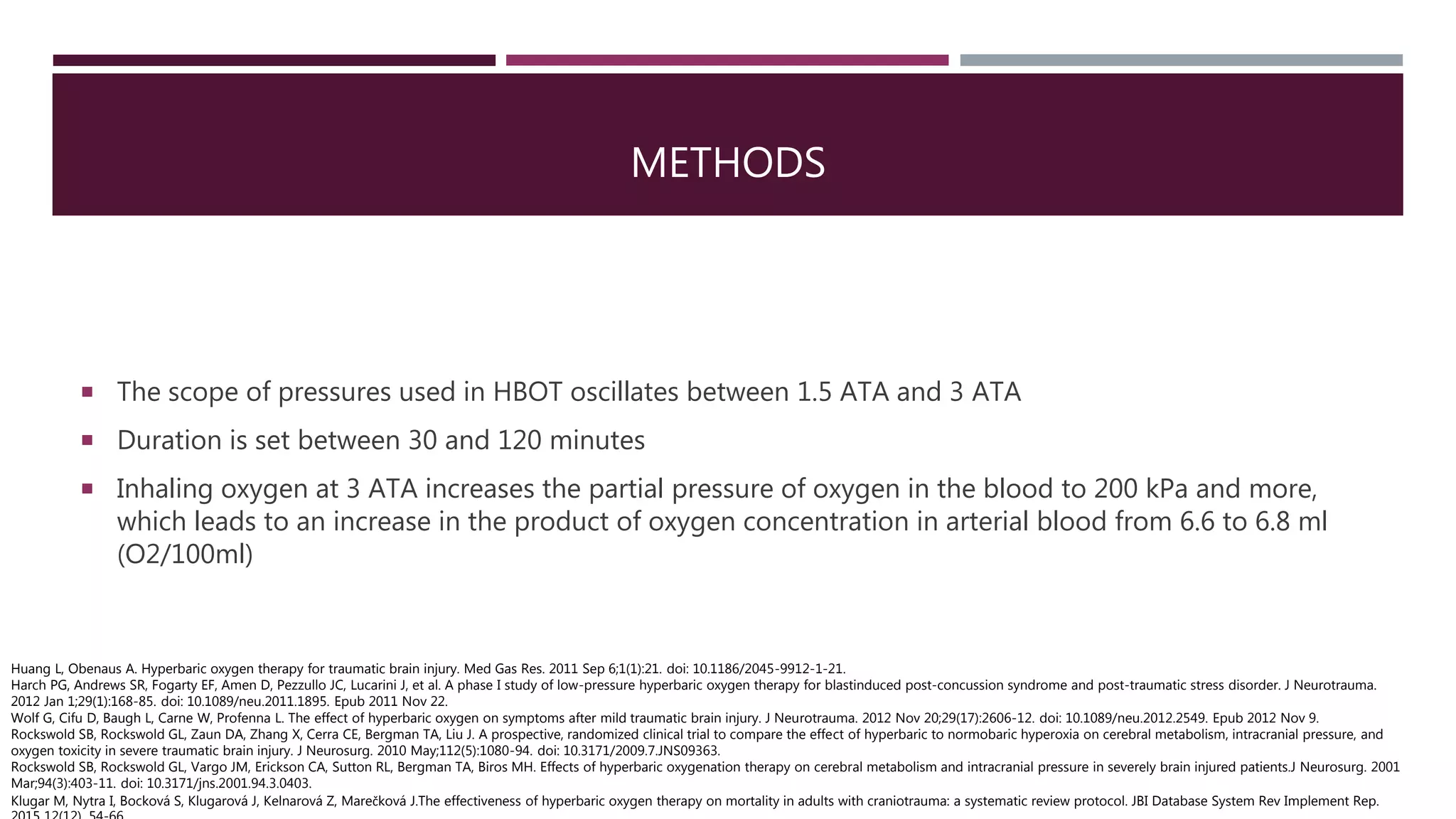 Hyperbaric Oxygen Therapy for Neurological Conditions | PPTX