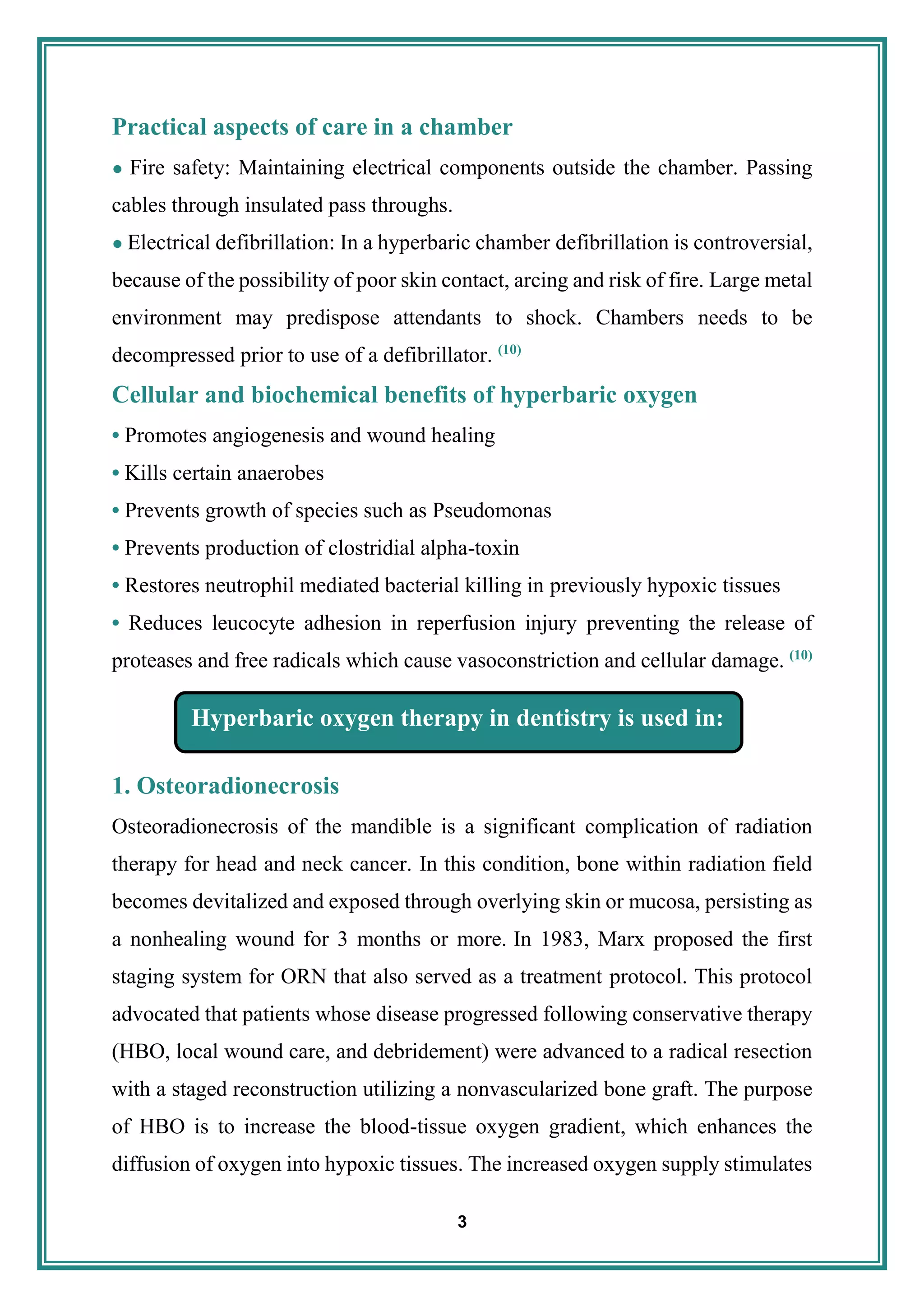 Hyperbaric oxygen therapy (HBOT) | PDF | First Aid | Injuries