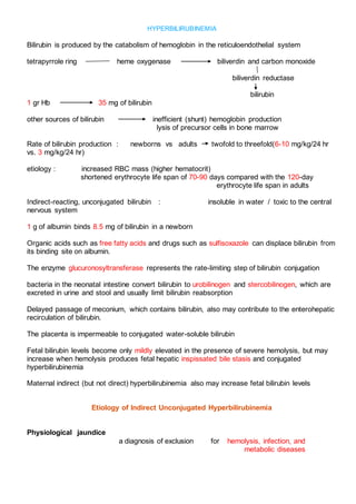 HYPERBILIRUBINEMIA.pdf | Blood Disorders | Diseases and Conditions