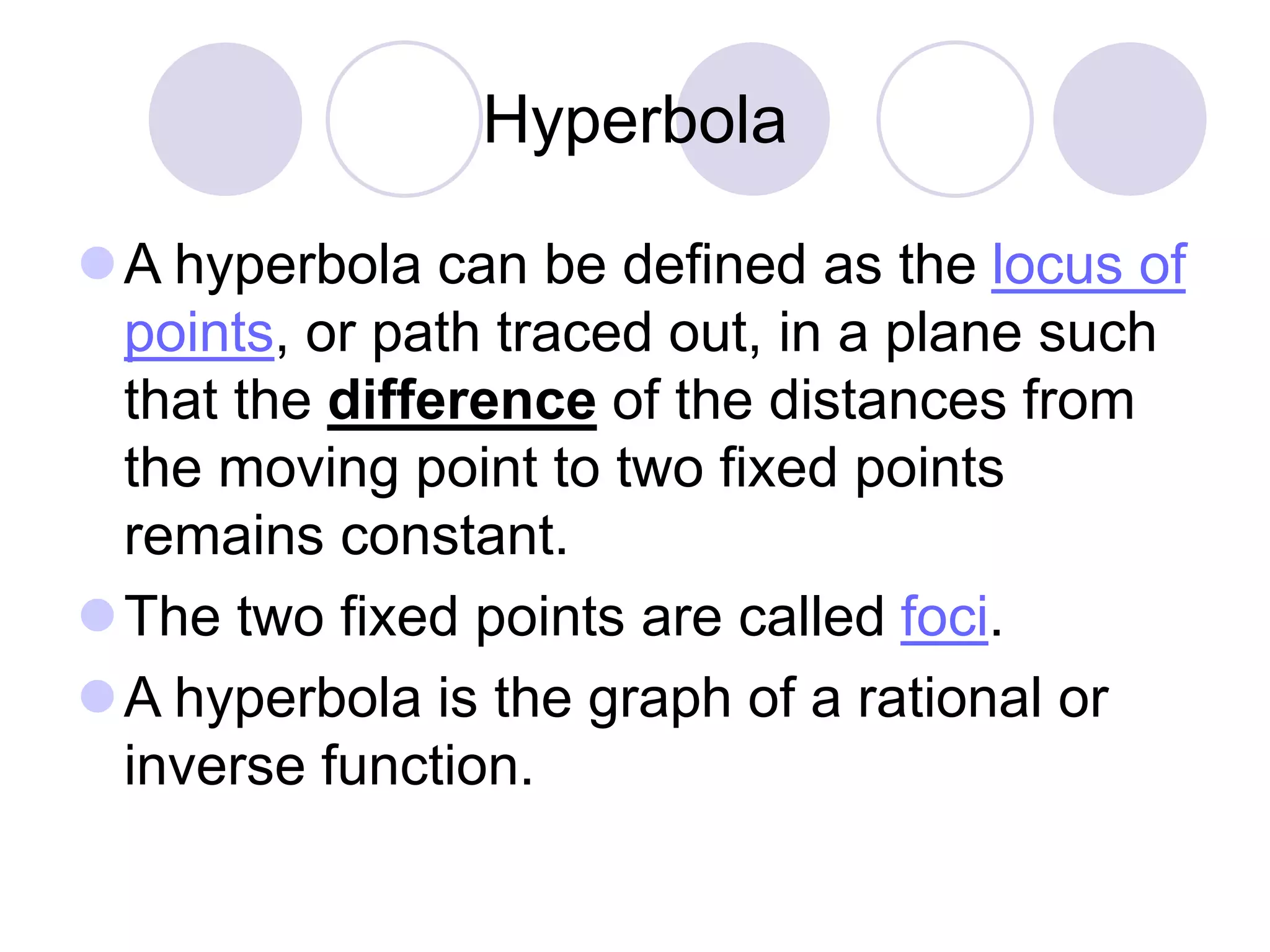 Hyperbola | PPT