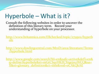 Hyperbole Assonance Consonance | PPTX