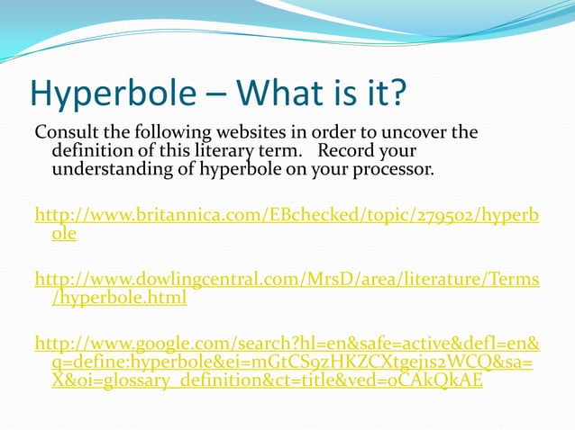 Hyperbole Assonance Consonance | PPTX