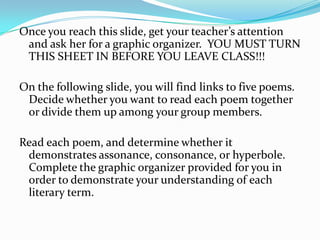Hyperbole Assonance Consonance | PPTX