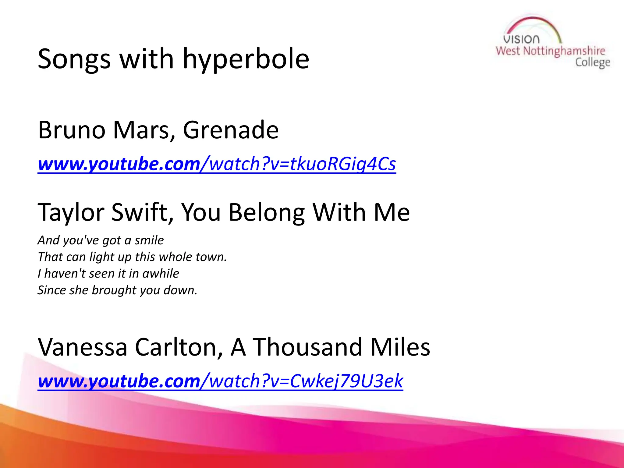 Hyperbole presentation is the lexical unity | PPT