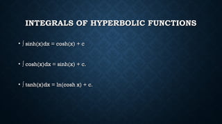 Hyperbolic functions | PPT