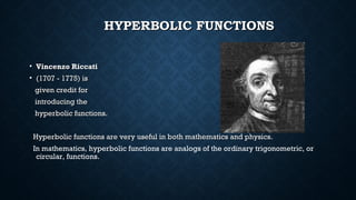 Hyperbolic functions | PPT