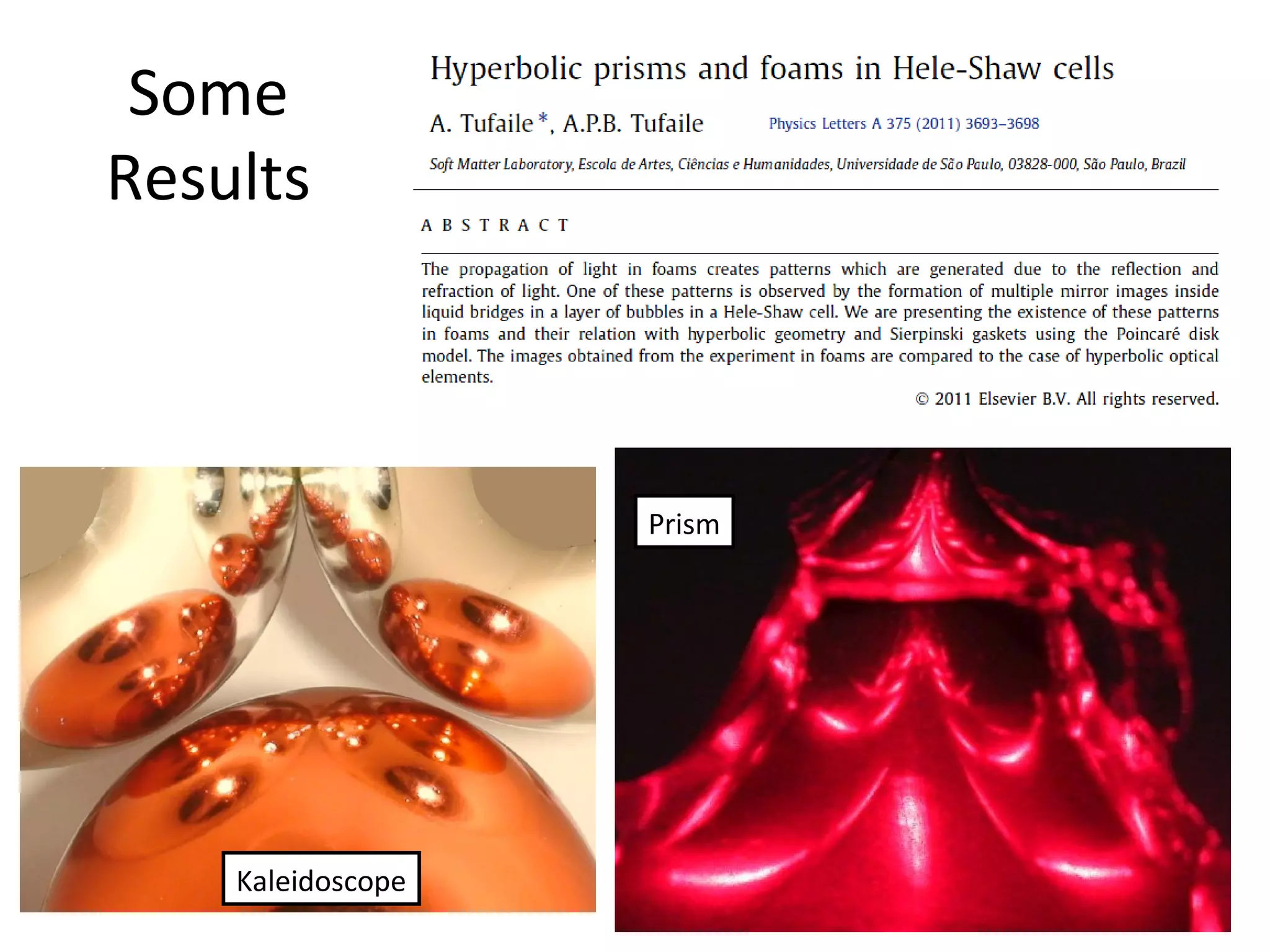 Hyperbolic prisms, poincaré disk, and foams | PPT