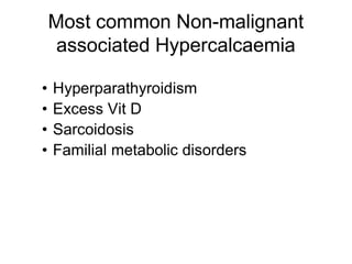 Oncological Emergencies: Hypercalcaemia | PPT